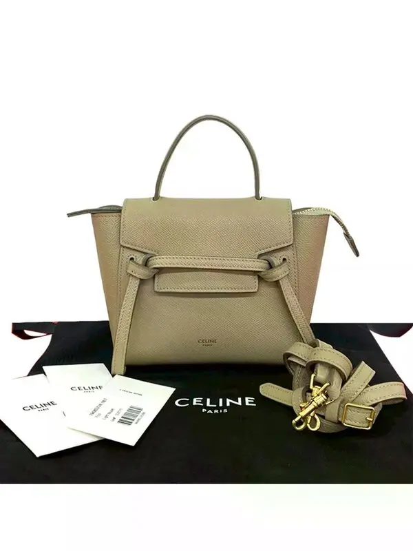 Celine Pico Grained Calfskin Belt Bag Satchel