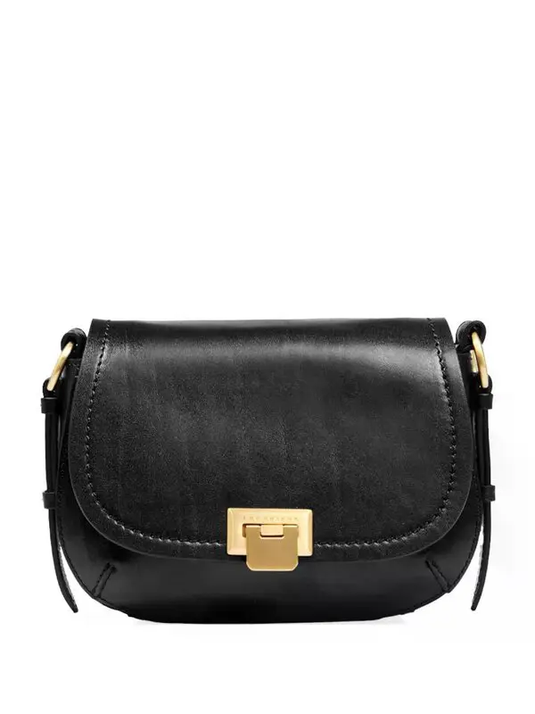THE BRIDGE Federica Leather Flap-top Cross Body Bag - Black