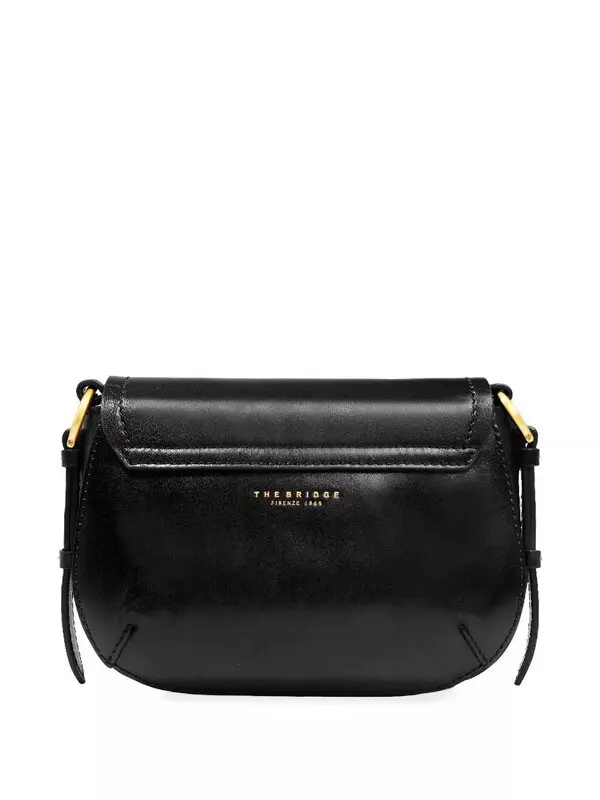 THE BRIDGE Federica Leather Flap-top Cross Body Bag - Black