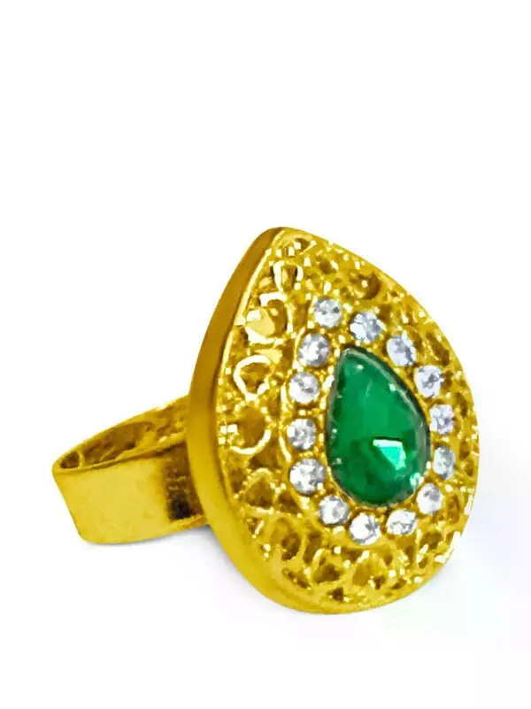 HZMER JEWELLERY Roop Rang Filigree Ring - Gold