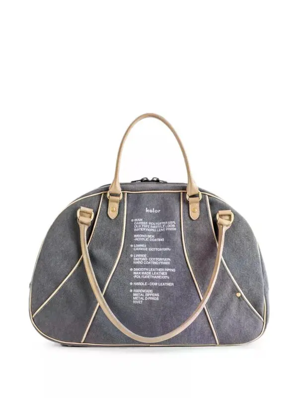 Kolor Piped Canvas Tote Bag - Grey