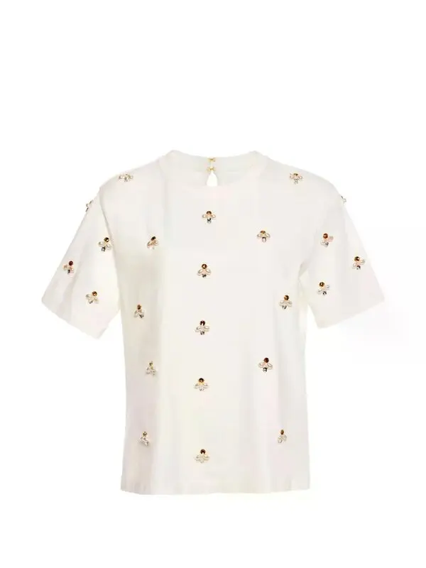Agua Bendita Sama Paraiso Embroidered T-shirt - White