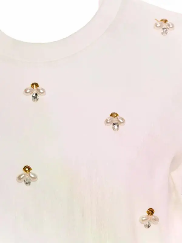 Agua Bendita Sama Paraiso Embroidered T-shirt - White