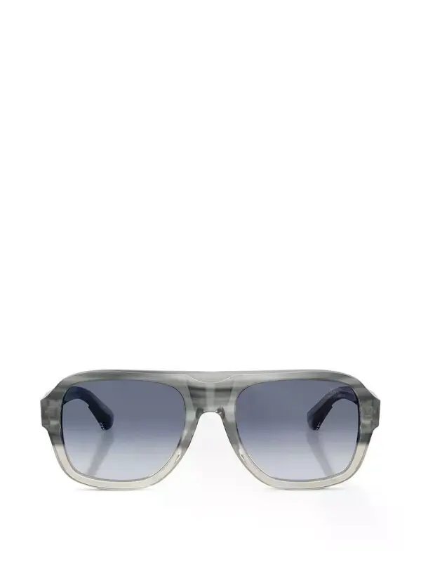 Burberry Striated Geometric Sunglasses