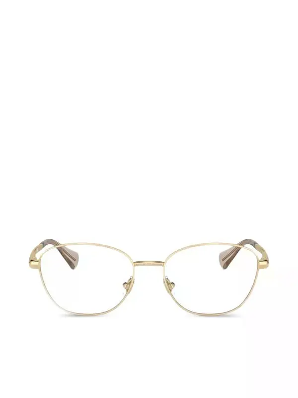 POLO RALPH LAUREN EYEWEAR Logo-engraved Round-frame Glasses