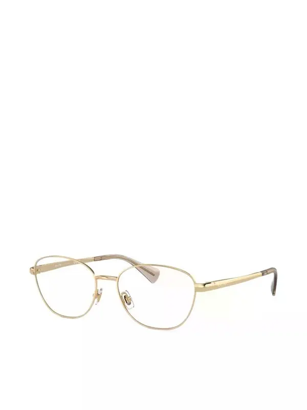 POLO RALPH LAUREN EYEWEAR Logo-engraved Round-frame Glasses