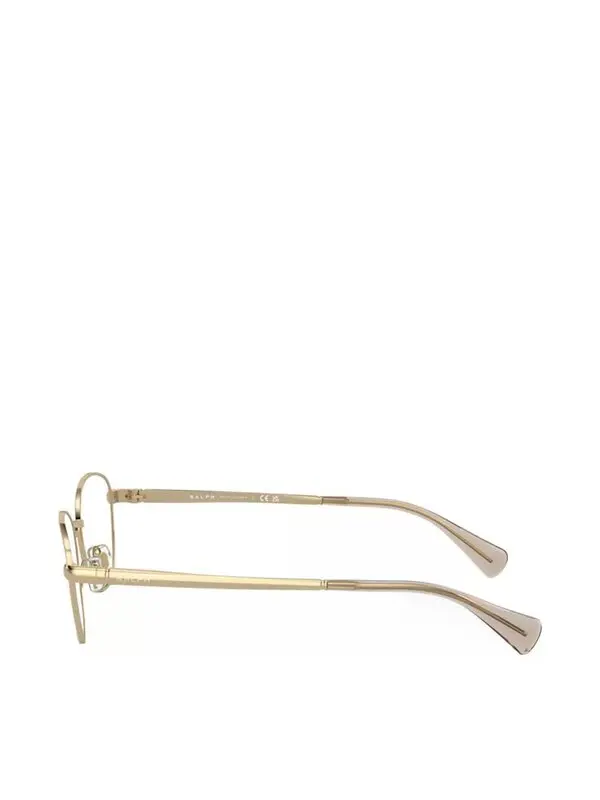 POLO RALPH LAUREN EYEWEAR Logo-engraved Round-frame Glasses