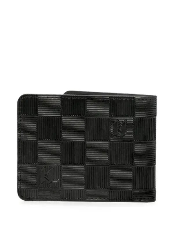 Karl Lagerfeld Checkerboard-embossed Bi-fold Wallet