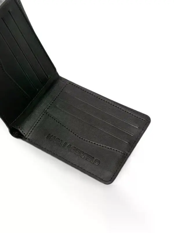 Karl Lagerfeld Checkerboard-embossed Bi-fold Wallet
