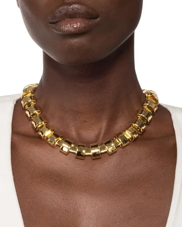 Alexis Bittar Molten Bar Link Necklace - Gold