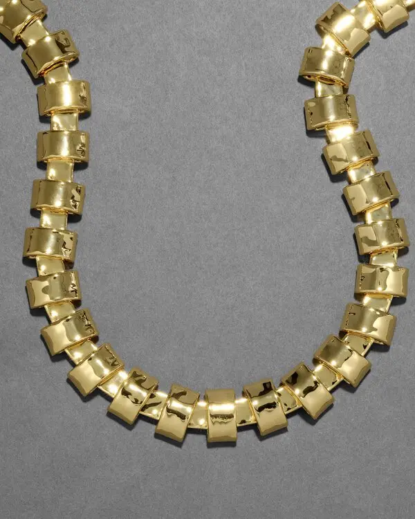 Alexis Bittar Molten Bar Link Collar Necklace - Gold