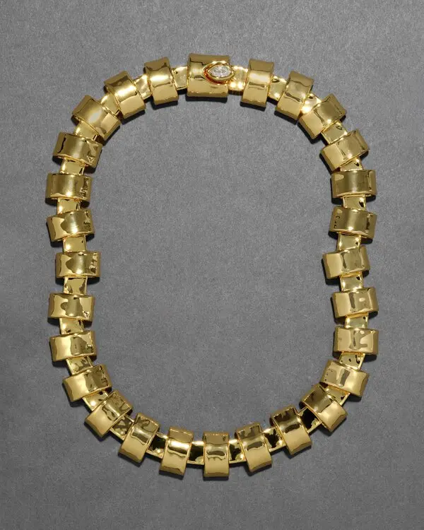 Alexis Bittar Molten Bar Link Collar Necklace