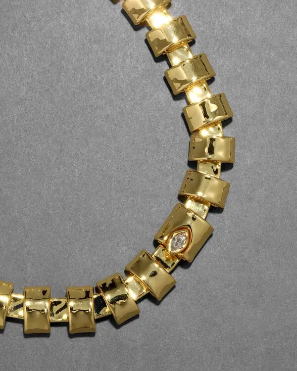 Alexis Bittar Molten Bar Link Collar Necklace