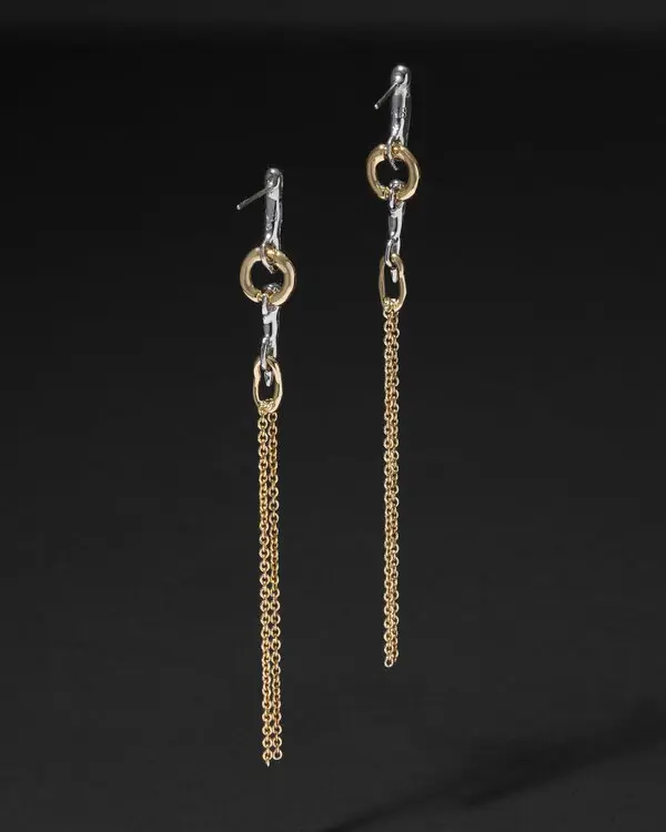Alexis Bittar Solanales Crystal Linked Spear Tassel Earrings
