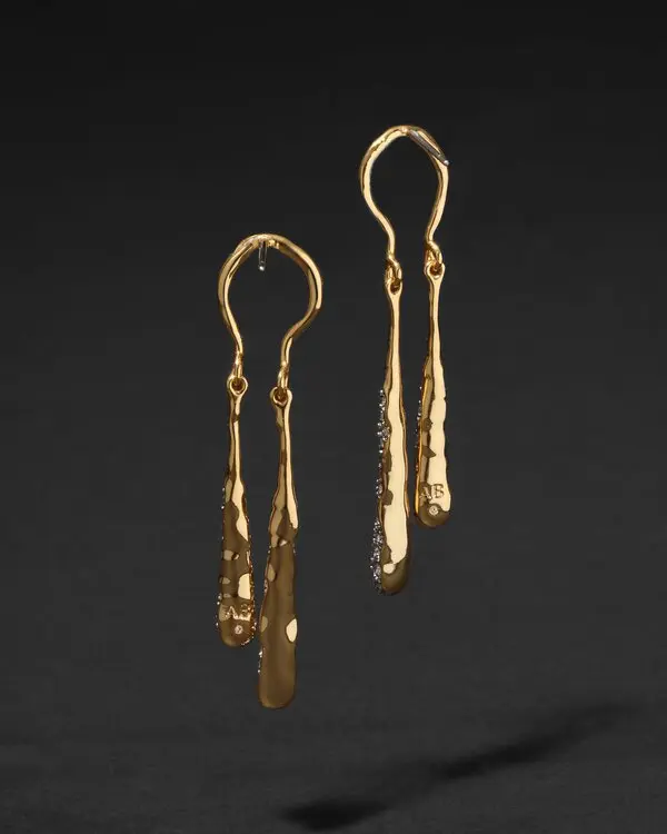 Alexis Bittar Solanales Crystal Coiled Tear Drop Earrings