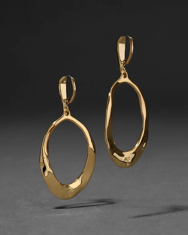 Alexis Bittar Molten Oval Link Leverback Earrings