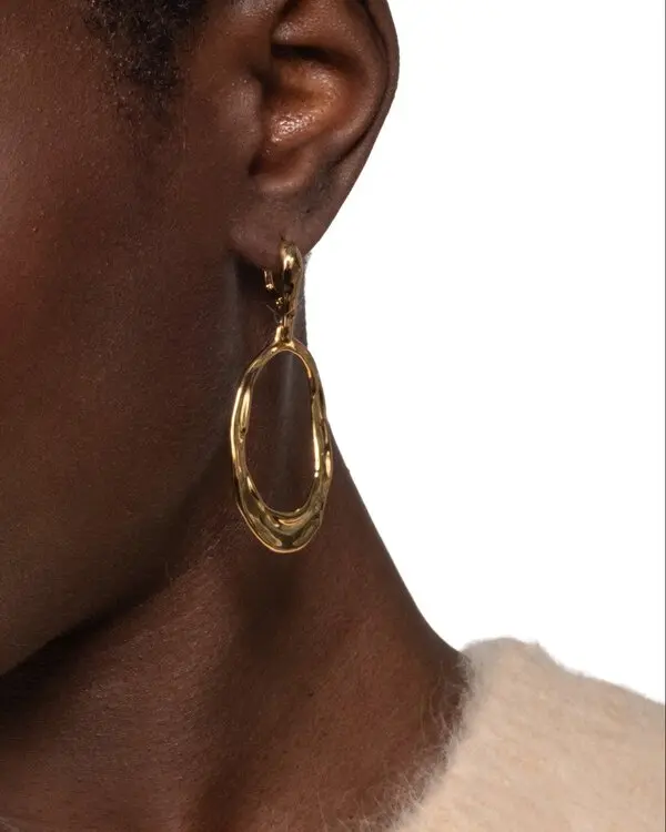 Alexis Bittar Molten Oval Link Leverback Earrings