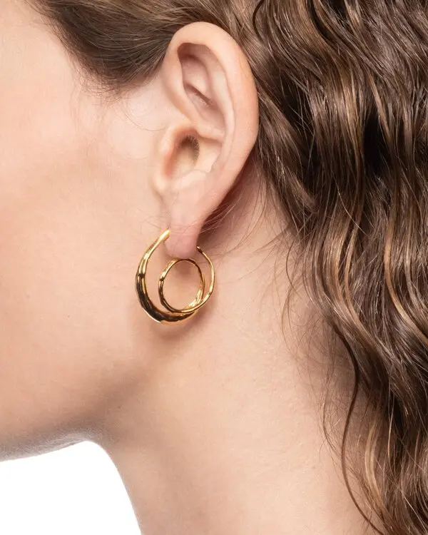 Alexis Bittar Molten Spiral Hoop Earrings