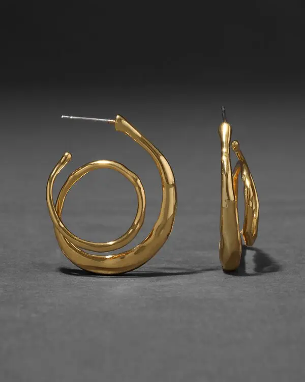 Alexis Bittar Molten Spiral Hoop Earrings