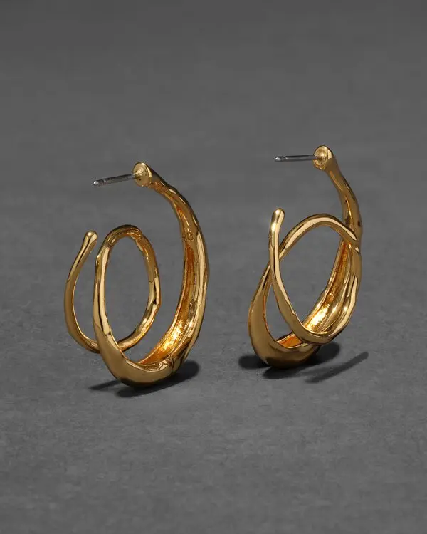 Alexis Bittar Molten Spiral Hoop Earrings