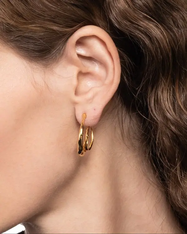Alexis Bittar Molten Spiral Hoop Earrings