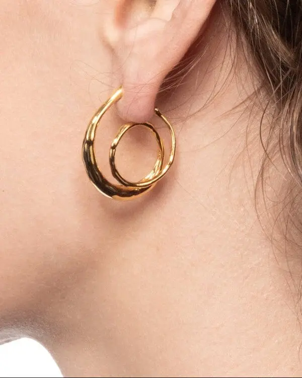 Alexis Bittar Molten Spiral Hoop Earrings - Gold