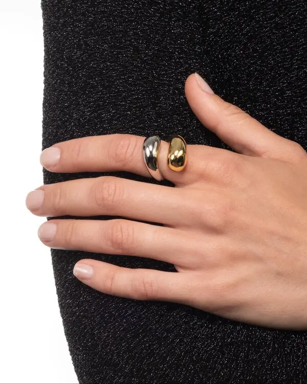 Alexis Bittar Molten Sculptural Cuff Bracelet - Two-tone,silver
