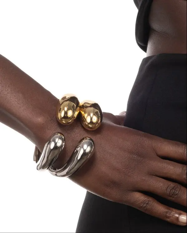 Alexis Bittar Molten Domed Hinge Cuff Bracelet - Two-tone