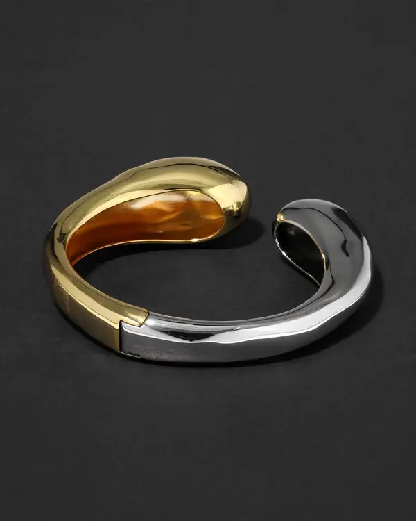 Alexis Bittar Molten Domed Hinge Cuff Bracelet - Two-tone