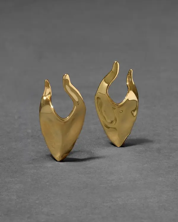 Alexis Bittar Molten Shield Post Earrings - Gold