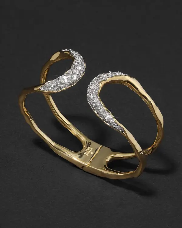 Alexis Bittar Solanales Crystal Orbiting Hinge Cuff Bracelet
