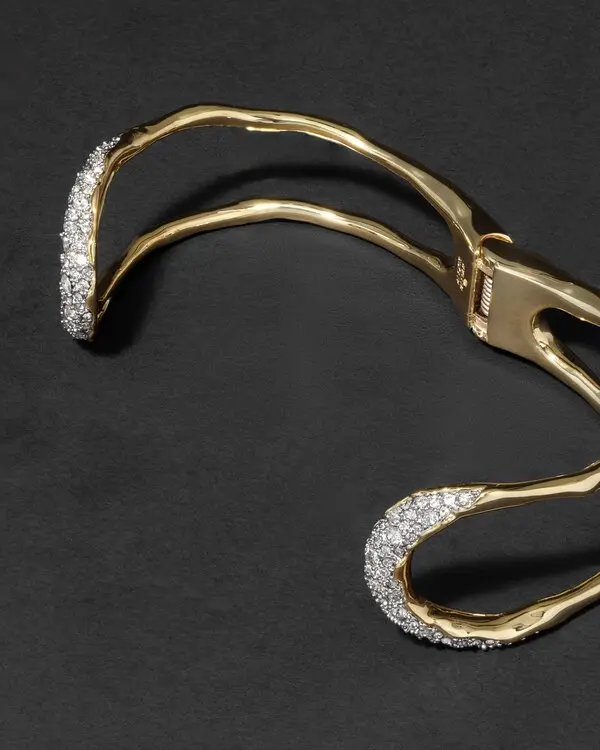 Alexis Bittar Solanales Crystal Orbiting Hinge Cuff Bracelet