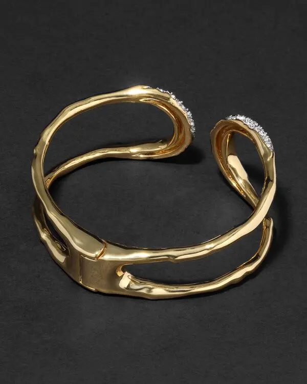 Alexis Bittar Solanales Crystal Orbiting Hinge Cuff Bracelet