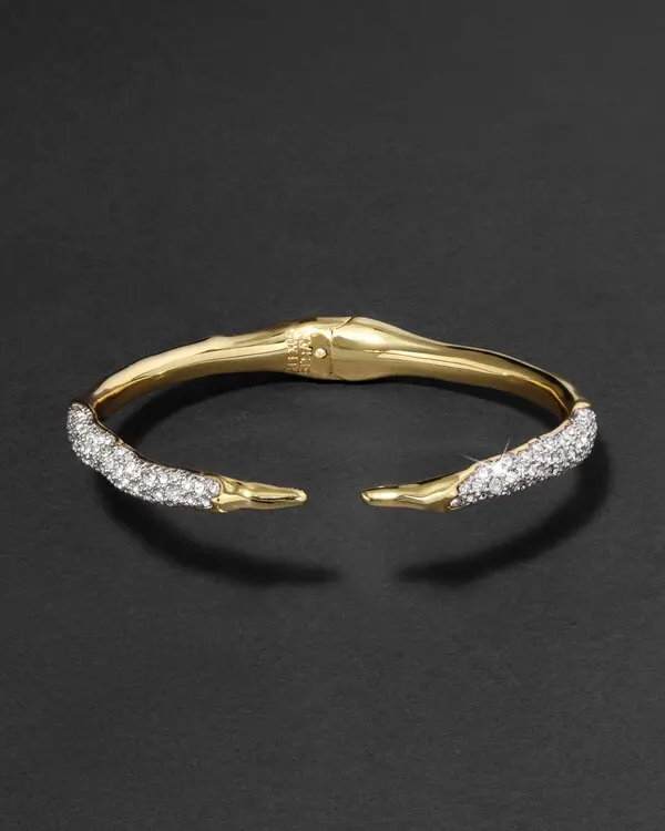 Alexis Bittar Solanales Crystal Claw Hinge Bracelet