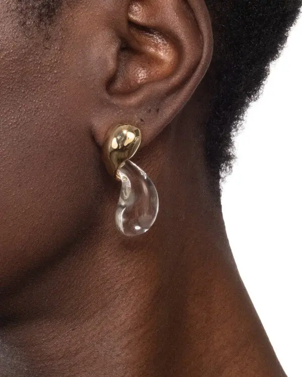 Alexis Bittar Liquid Lucite Modernist Small Post Earrings