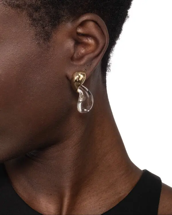 Alexis Bittar Liquid Lucite Modernist Small Post Earrings