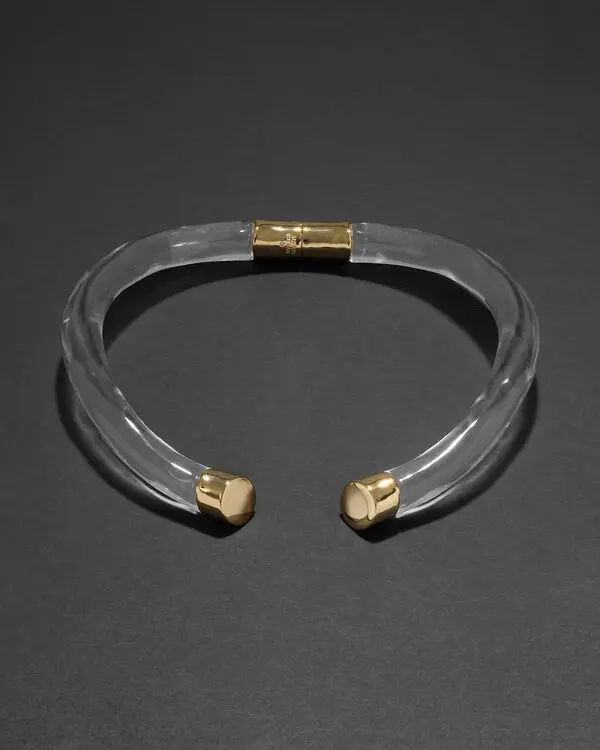 Alexis Bittar Liquid Lucite Capped Hinge Collar Necklace