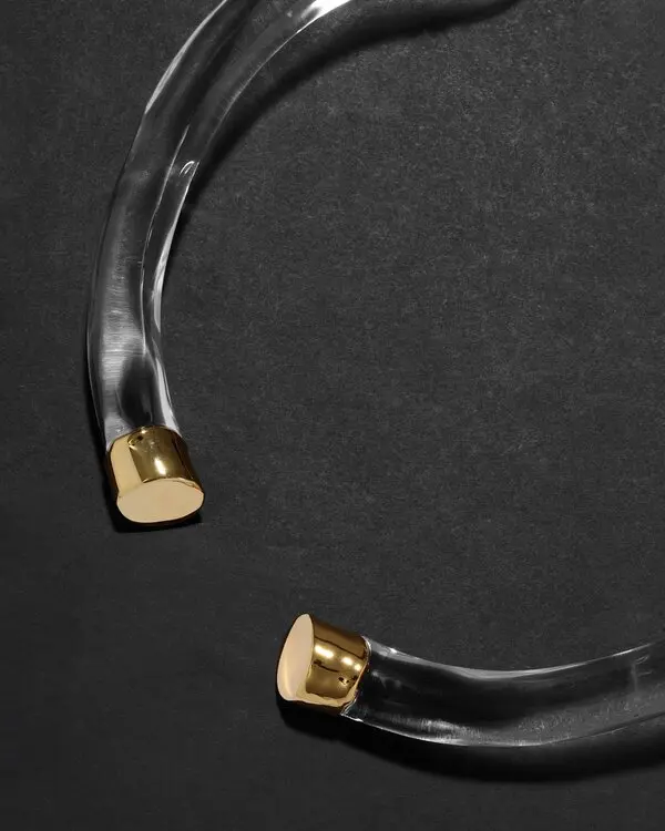 Alexis Bittar Liquid Lucite Capped Hinge Collar Necklace