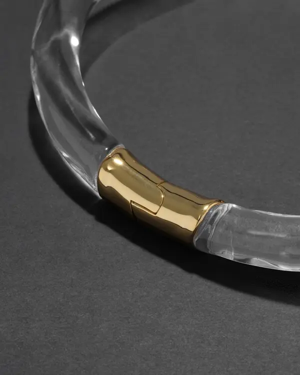 Alexis Bittar Liquid Lucite Capped Hinge Collar Necklace