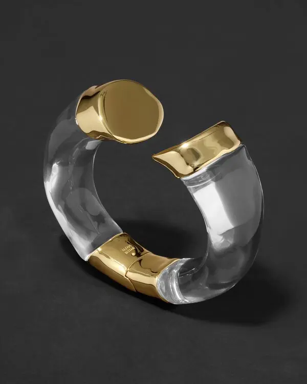 Alexis Bittar Liquid Lucite Slice Capped Hinge Bracelet