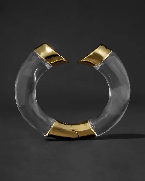 Alexis Bittar Liquid Lucite Slice Capped Hinge Bracelet
