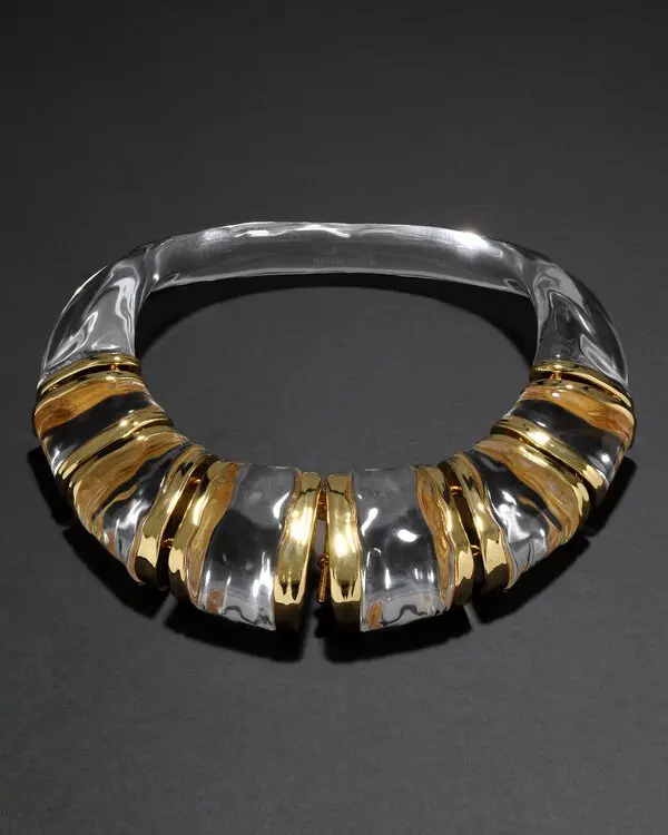 Alexis Bittar Liquid Lucite Segmented Bib Necklace