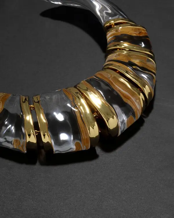 Alexis Bittar Liquid Lucite Segmented Bib Necklace