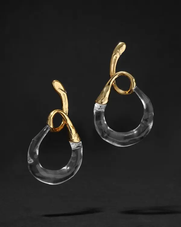 Alexis Bittar Liquid Lucite Twisted Post Earrings