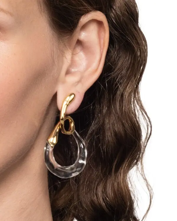 Alexis Bittar Liquid Lucite Twisted Post Earrings