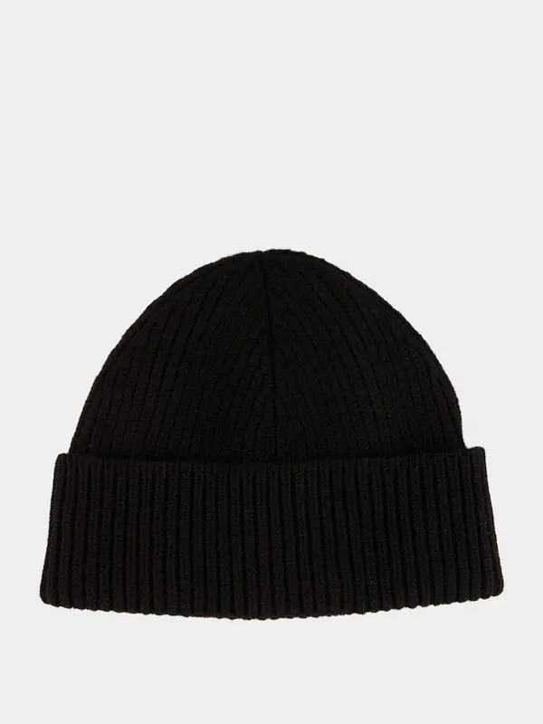AMI Paris Wool De Coeur Beanie - Black