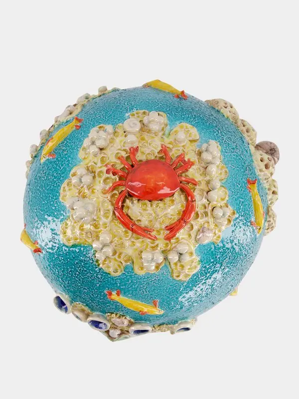 CERAMICA ND DOLFI Sea Ceramic Decorative Sphere - Blue