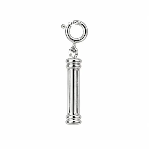 LARISA BEAUMONT 14k Solid Column Pendant Charm - White