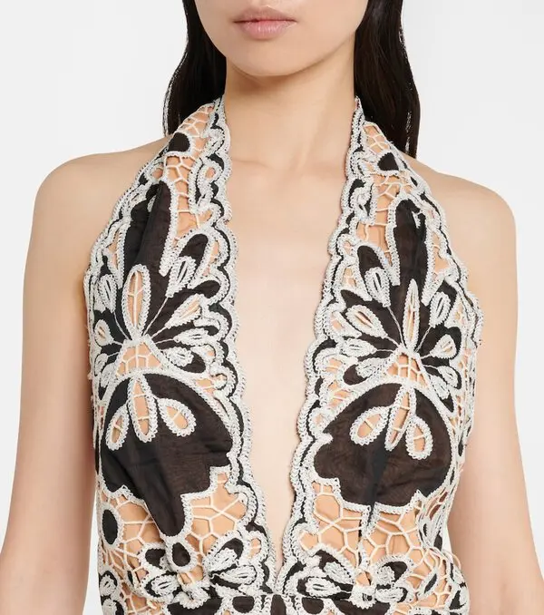 Johanna Ortiz Lace Guipure Maxi Dress