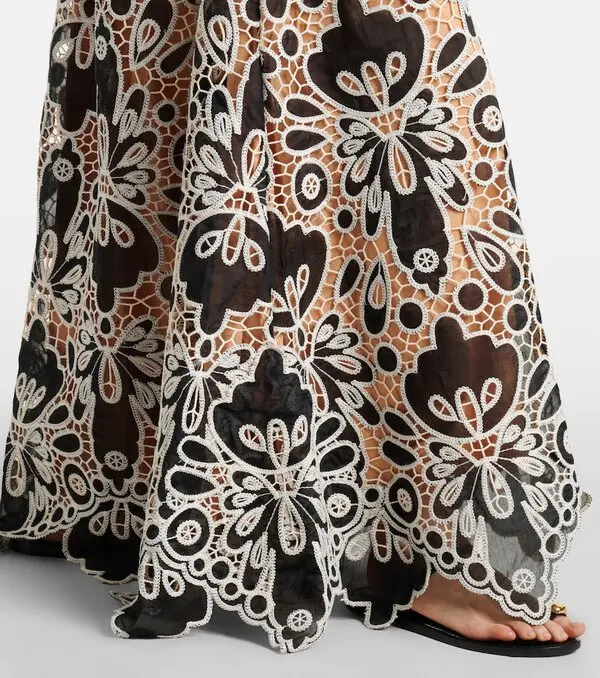 Johanna Ortiz Lace Guipure Maxi Dress